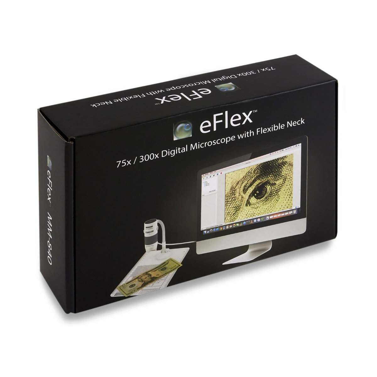 Microscope numérique eFlex 78x/324x avec support à col flexible et socle